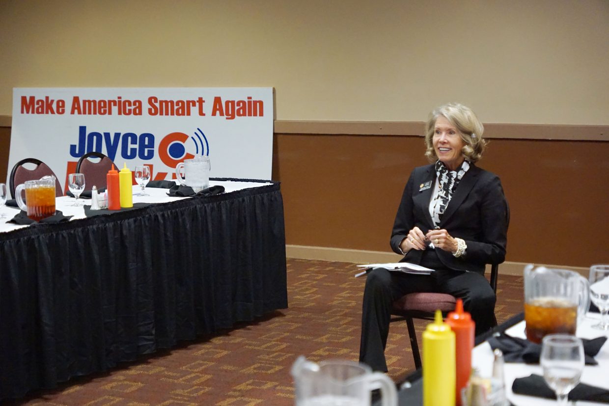 Candidate for Colorado State Board of Education Joyce Rankin visits ...