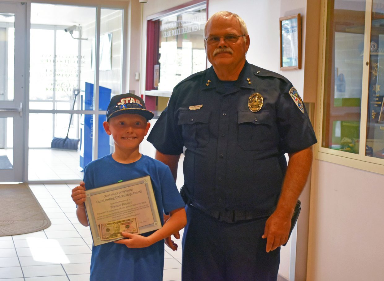 Craig Police recognize second-grader for selfless action ...