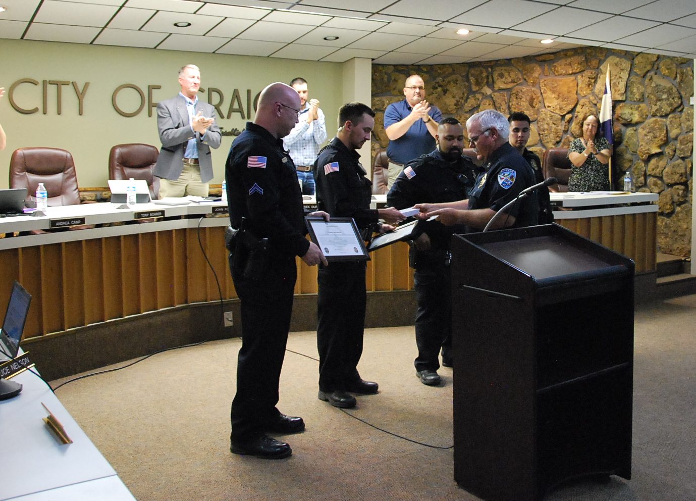 4 Craig police officers honored for saving woman from burning home ...