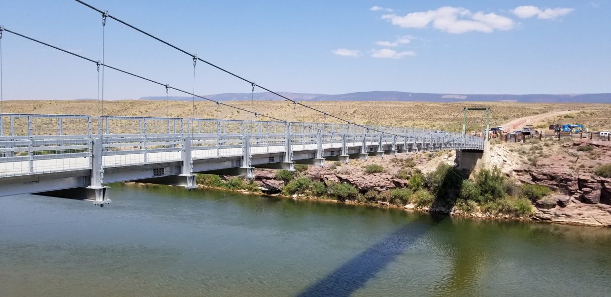 Reconstructed Swinging Bridge at Browns Park dedicated ...