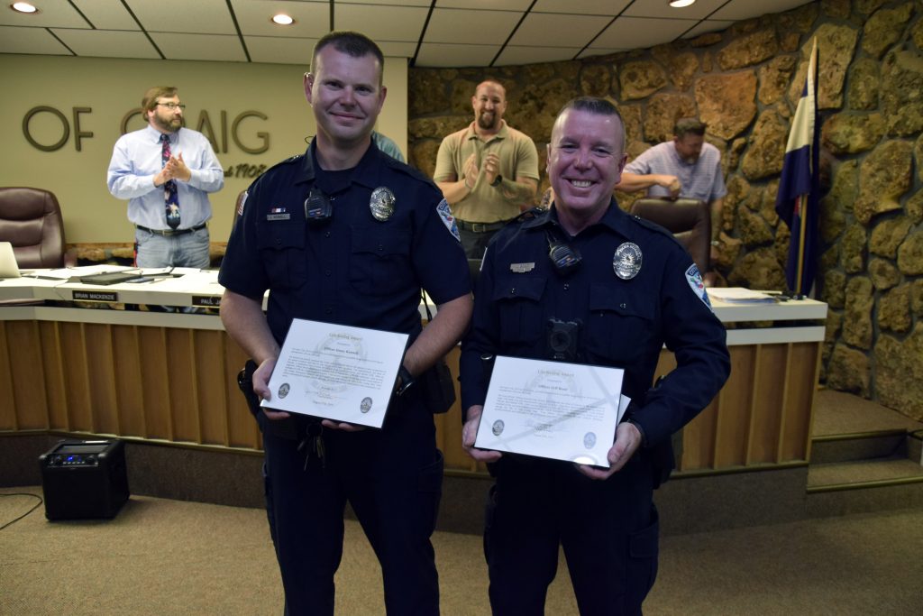 Craig Police Department awards officers for lifesaving efforts ...