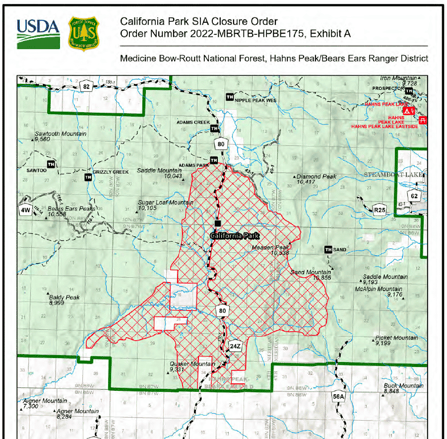 Forest Service closes portion of Routt National Forest near Rainbow ...