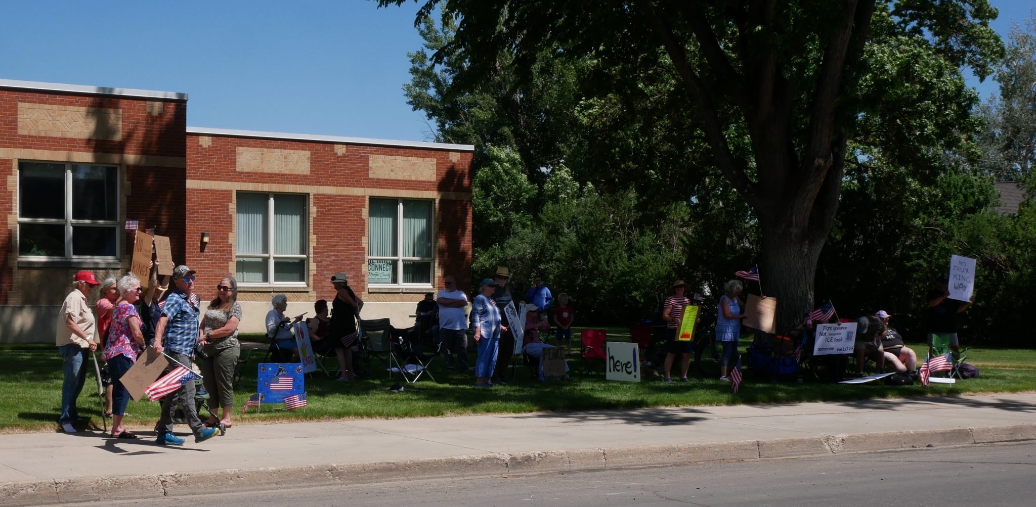 For country and Constitution: ‘No Kings’ protest, counter-demonstration ...