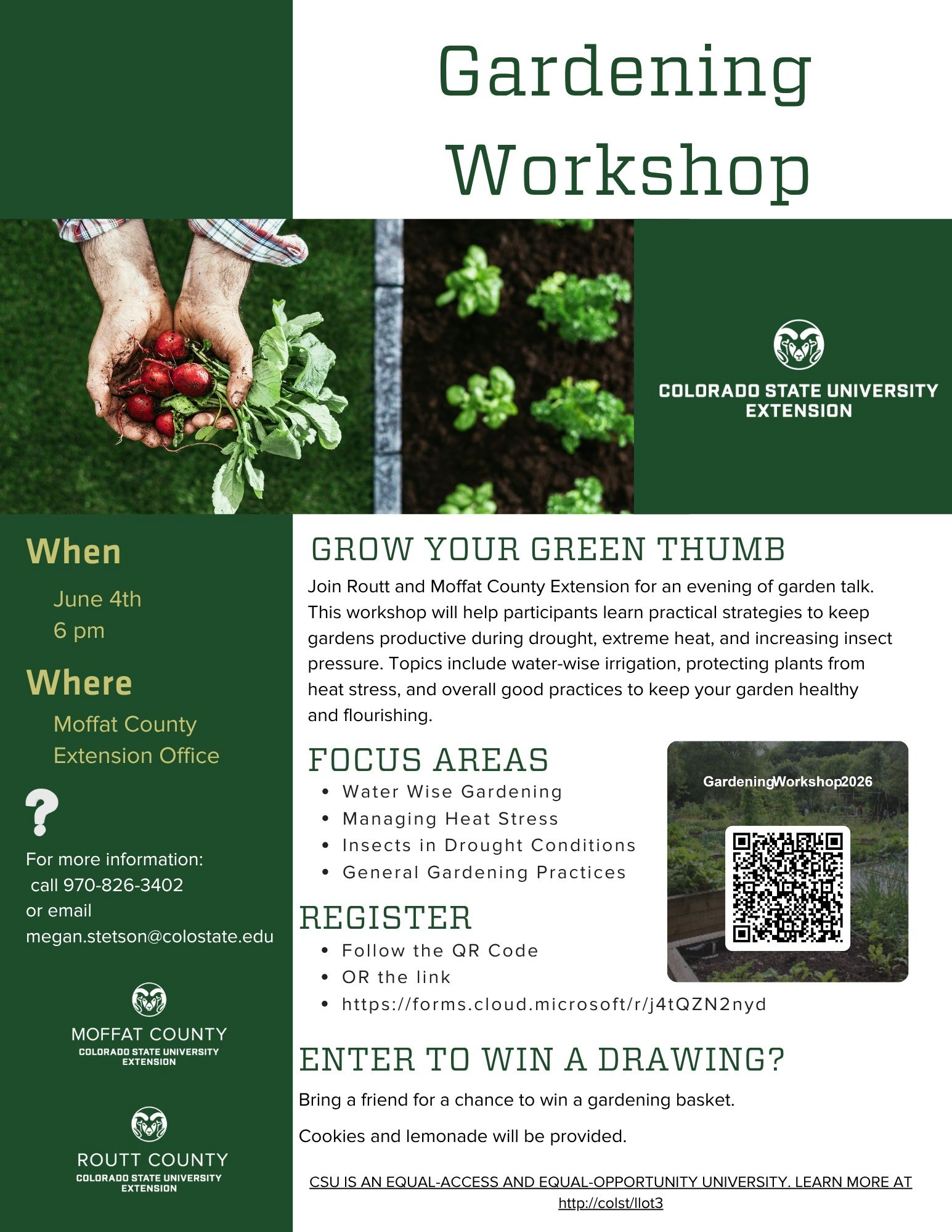 Gardening workshop on June 4 | CraigDailyPress.com