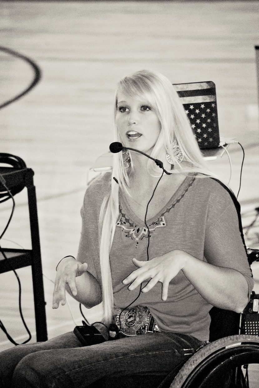 ‘God loves me a lot,’ paralyzed barrel racer inspires Wyoming students ...