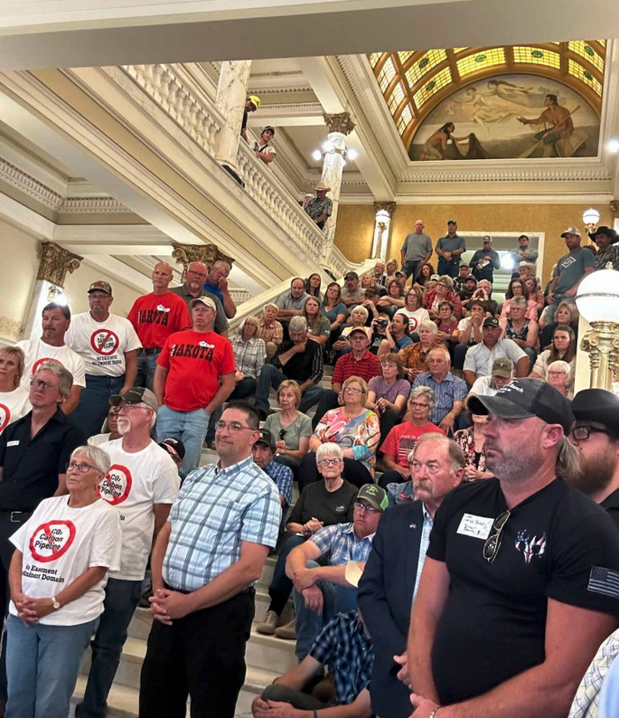 Landowners gather at SD’s capitol building; say ‘no eminent domain’ for ...
