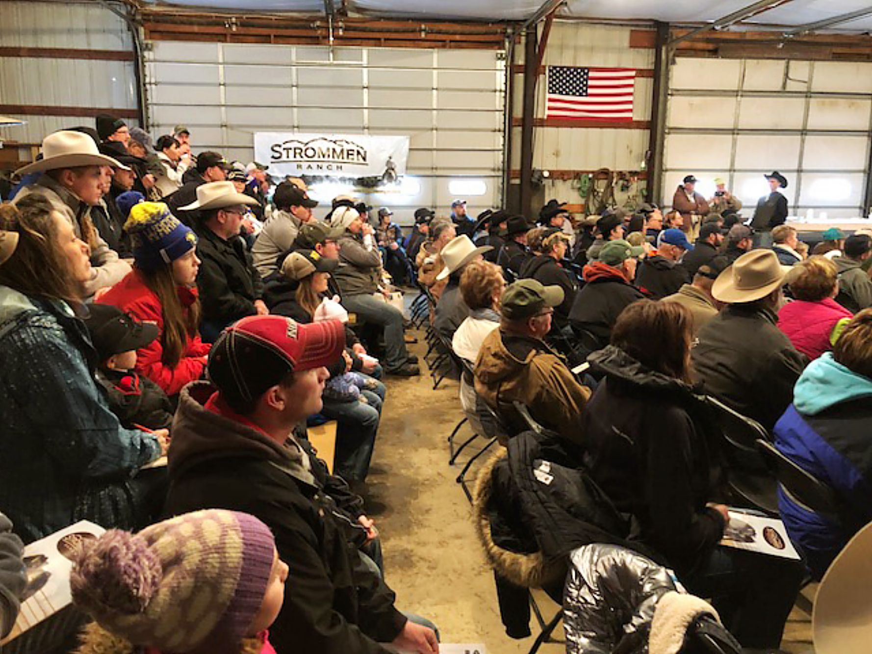 Strommen Angus Ranch Bull Sale, Aaron and Sheyna and family | TSLN.com