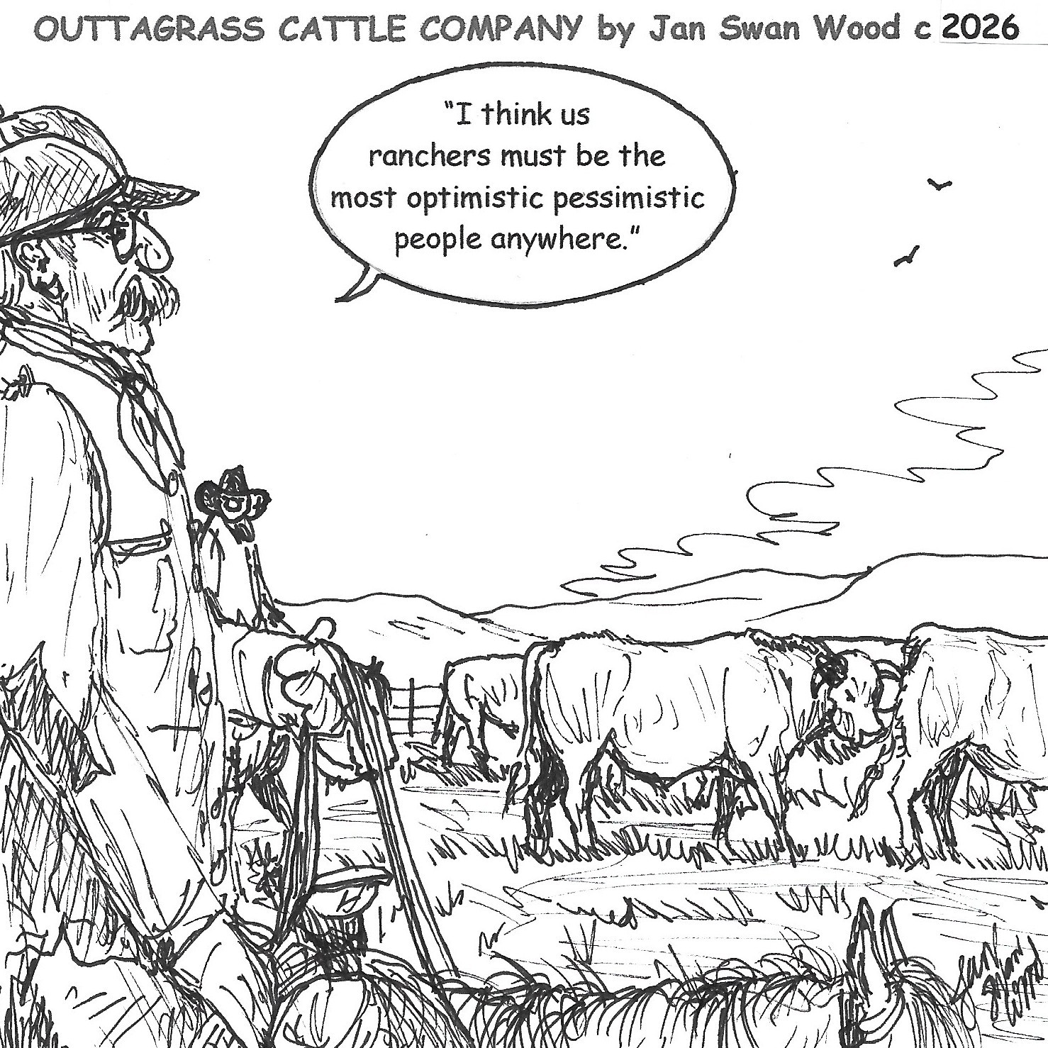 Outtagrass Cattle Co. cartoon by Jan Swan Wood | TSLN.com