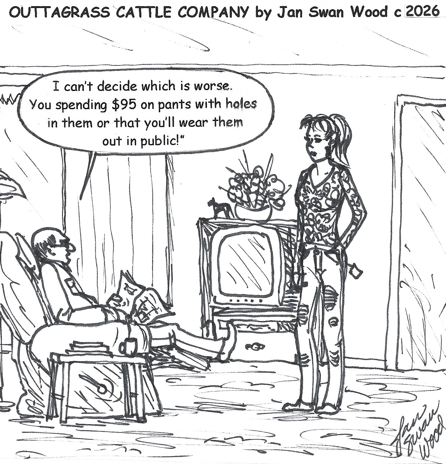 Outtagrass Cattle Co. cartoon by Jan Swan Wood | TSLN.com