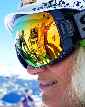 In the Breckenridge terrain park with snowskater Clayton Conway and ...