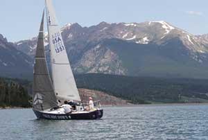 Matt Weiler was at the tiller on Dave Helmer’s boat, Blue Side Down ...