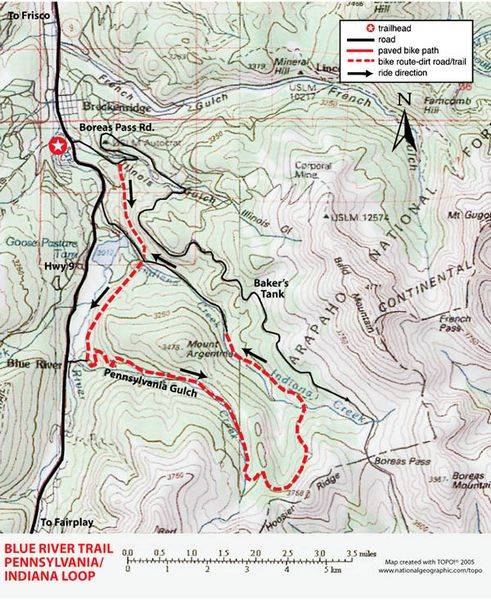 Blue River/Pennsylvania/Indiana Loop trail guide | SummitDaily.com