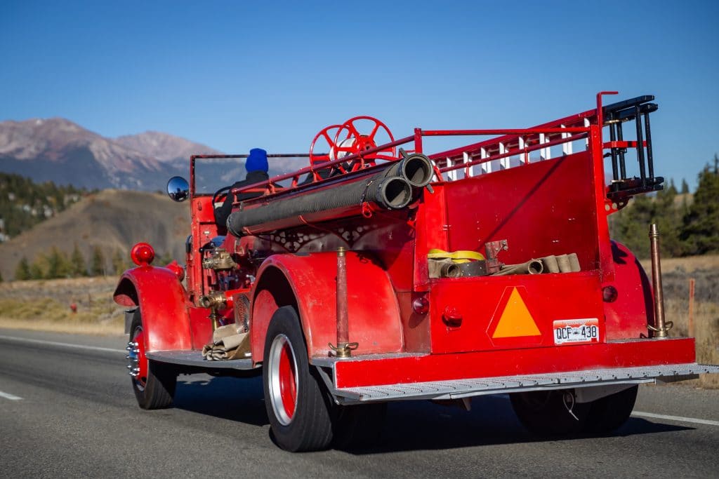 Summit Fire displays antique 1942 fire engine at admin building ...