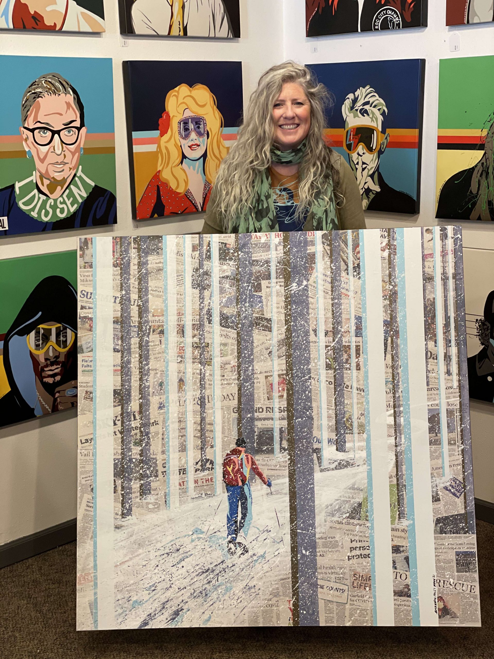 Inspiration after the storm: Artist canvases mountain newspapers ...