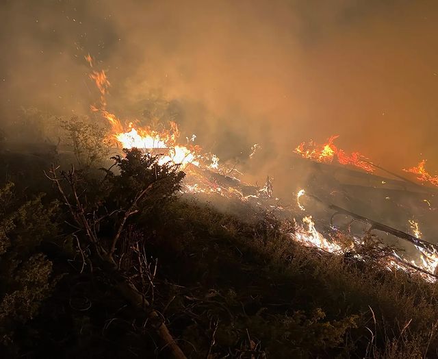 Photos: Cemetery Trail Fire sparks on Thursday, Sept. 8 above the ...