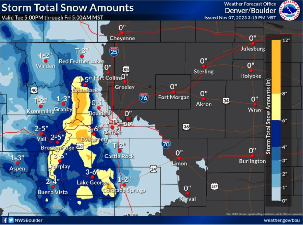 Winter weather advisory issued for Summit County, Colorado mountains ...