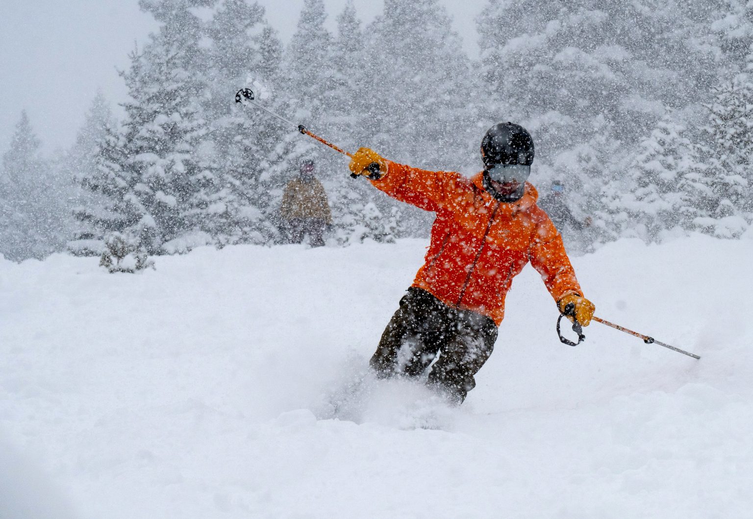 Blizzard conditions, with winds reaching 100+ mph, closed lifts ...
