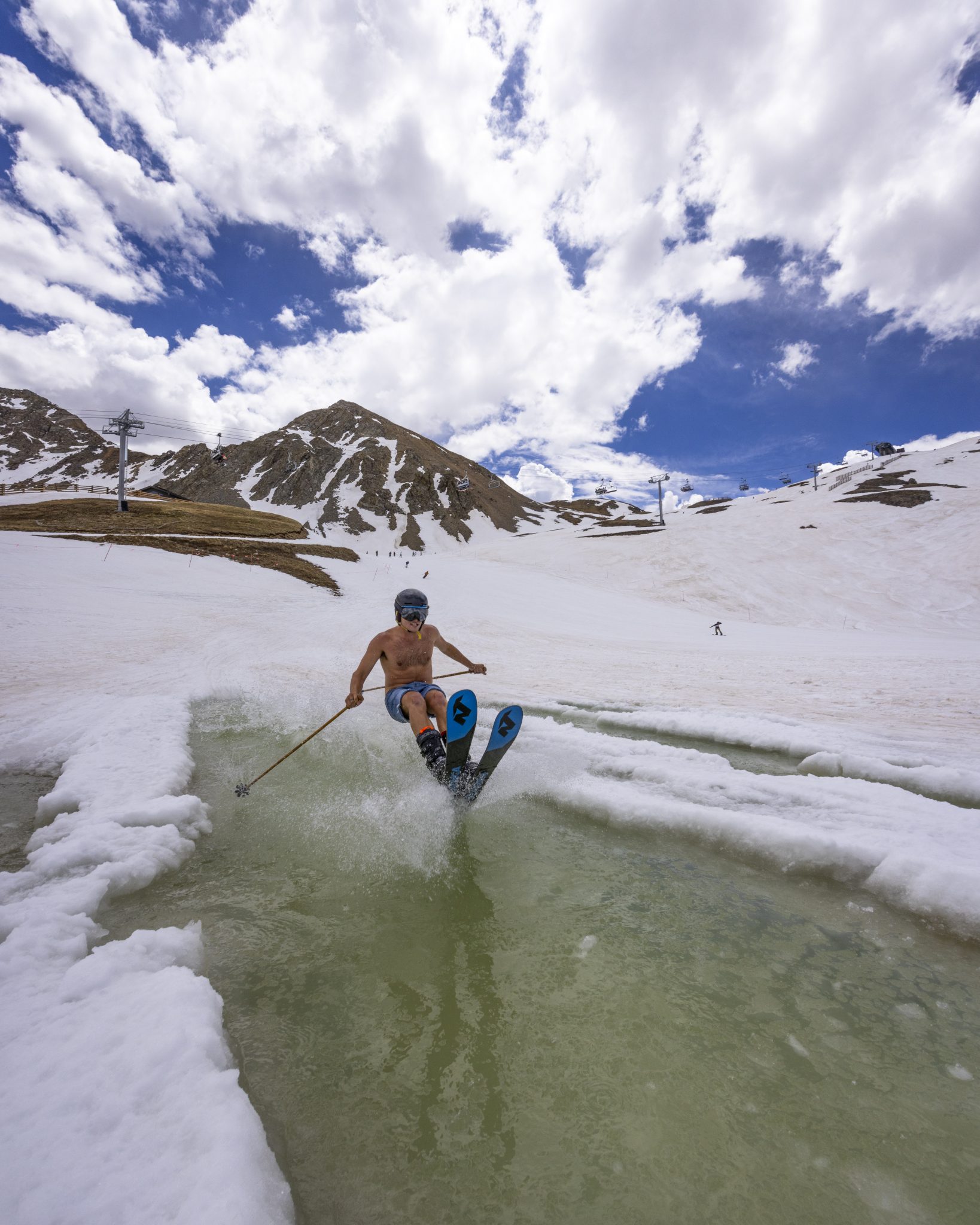 Lake Reveal — a natural pond skim in Colorado — becomes visible at ...