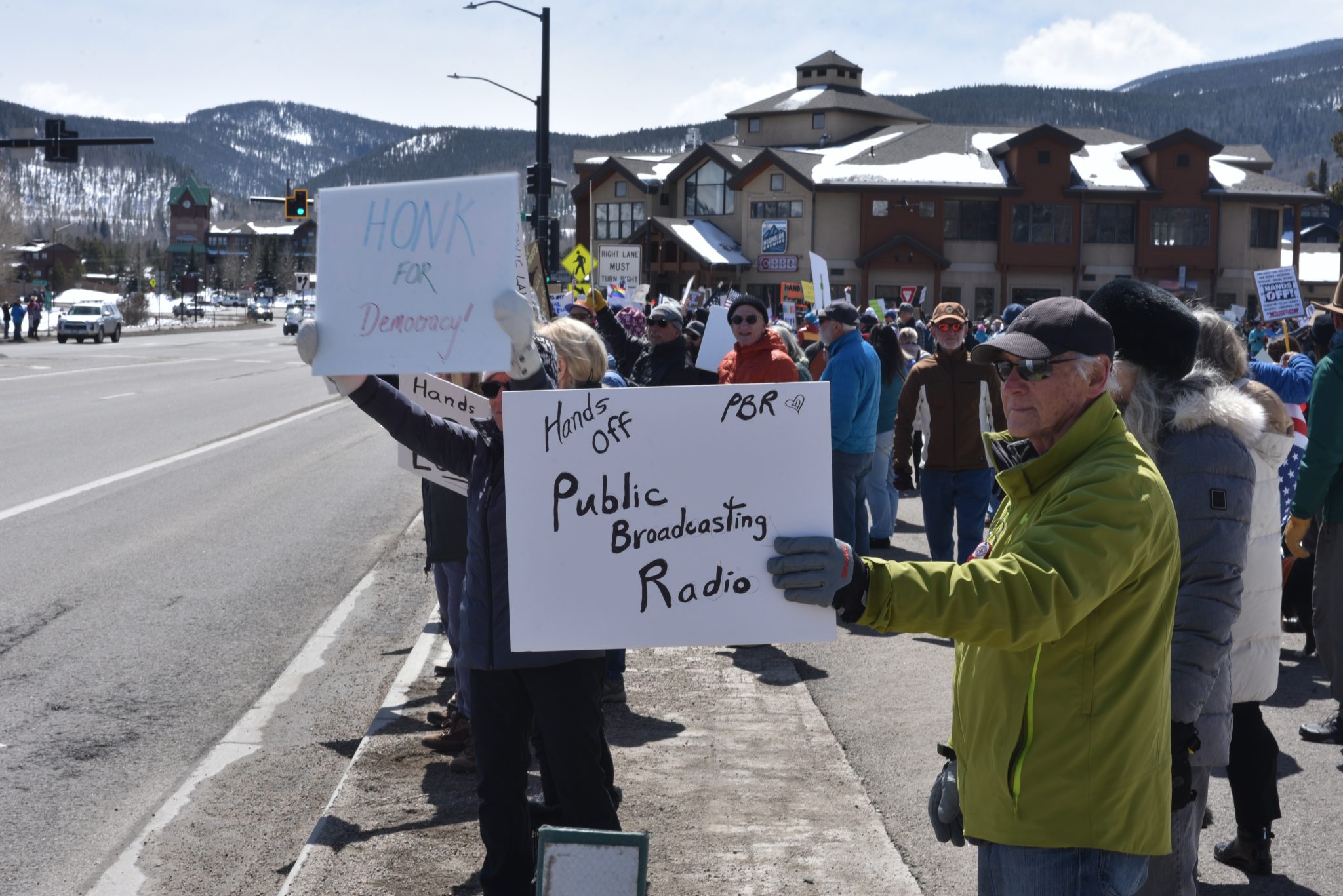 Photos: Crowd rallies in downtown Frisco for ‘Hands Off!’ protest ...