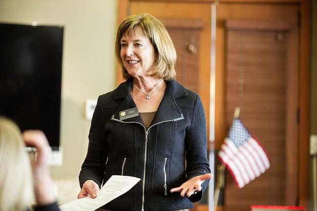 State Rep. Millie Hamner speaks in Aspen at informal town hall ...
