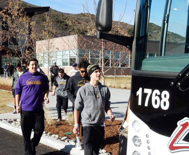 Basalt High football team heads to playoff game at Bayfield in style ...