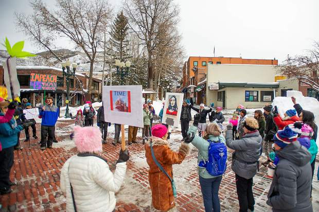 Dozens take to Paepcke Park in Aspen for the third annual women’s march ...