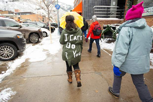Dozens take to Paepcke Park in Aspen for the third annual women’s march ...
