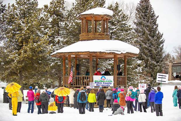 Dozens take to Paepcke Park in Aspen for the third annual women’s march ...