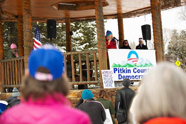 Dozens take to Paepcke Park in Aspen for the third annual women’s march ...