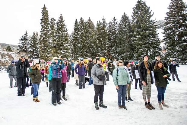 Dozens take to Paepcke Park in Aspen for the third annual women’s march ...