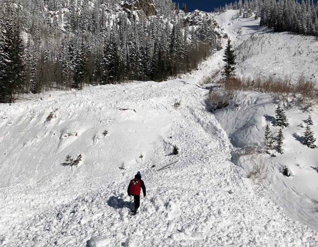 Widowmaker avalanche path slides during CDOT mitigation work, covering ...