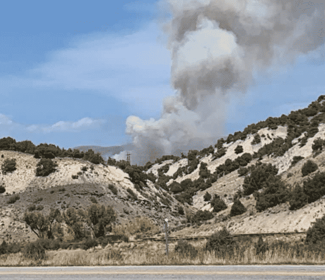 Wildfire near Wolcott grows to 100 acres, prompts evacuations, closes ...