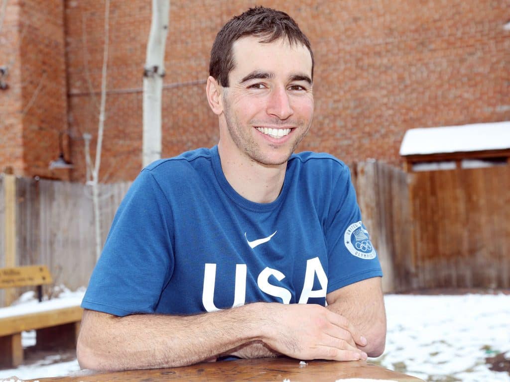 Olympian Noah Hoffman advising athletes to remain silent at the Winter ...