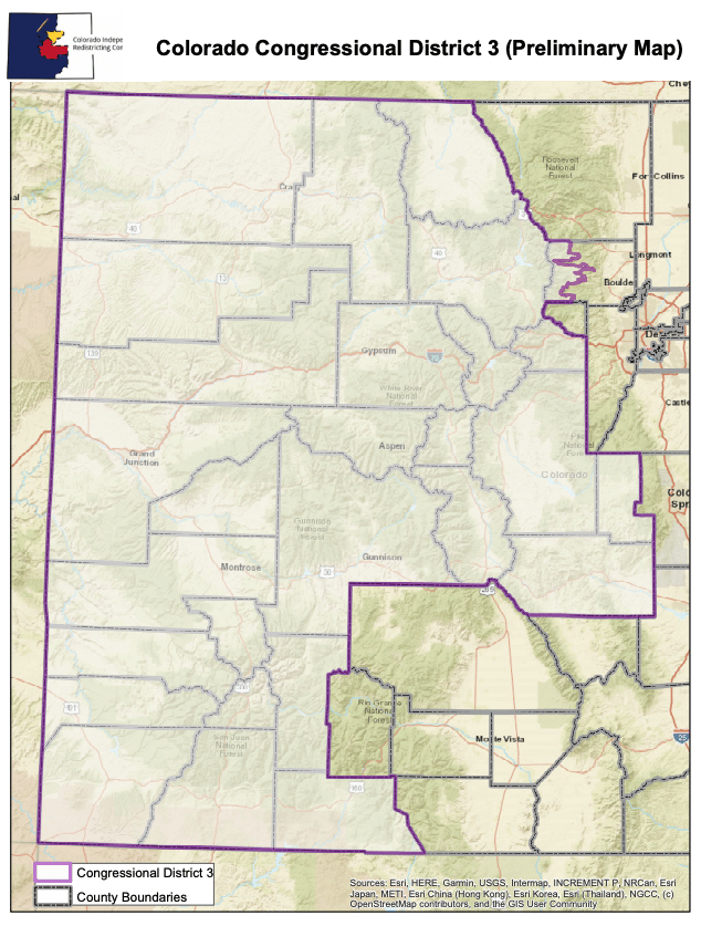 Preliminary map places all of Eagle County in Colorado’s 3rd ...