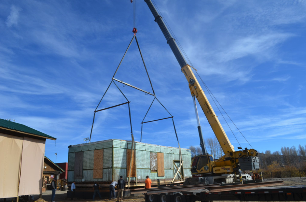 Historic Dumont Depot arrives at train museum in Granby after a long ...