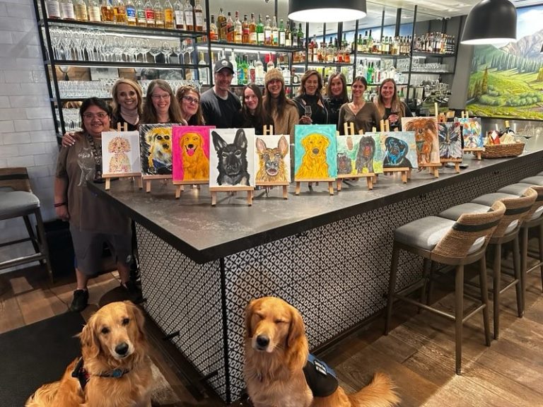 PHOTOS: Round of a paws — Aspen service dog paint and sip event raises ...