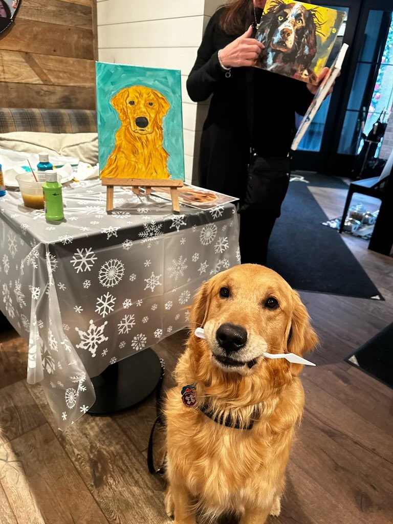 PHOTOS: Round of a paws — Aspen service dog paint and sip event raises ...