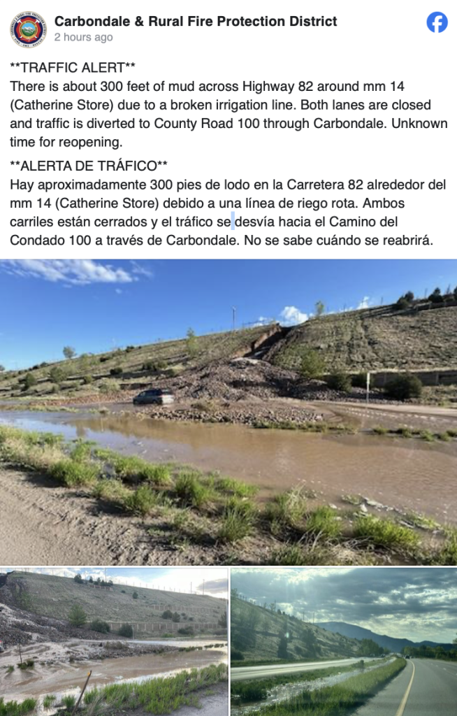 UPDATE: Colorado 82 reopens near Catherine Store Road following ...