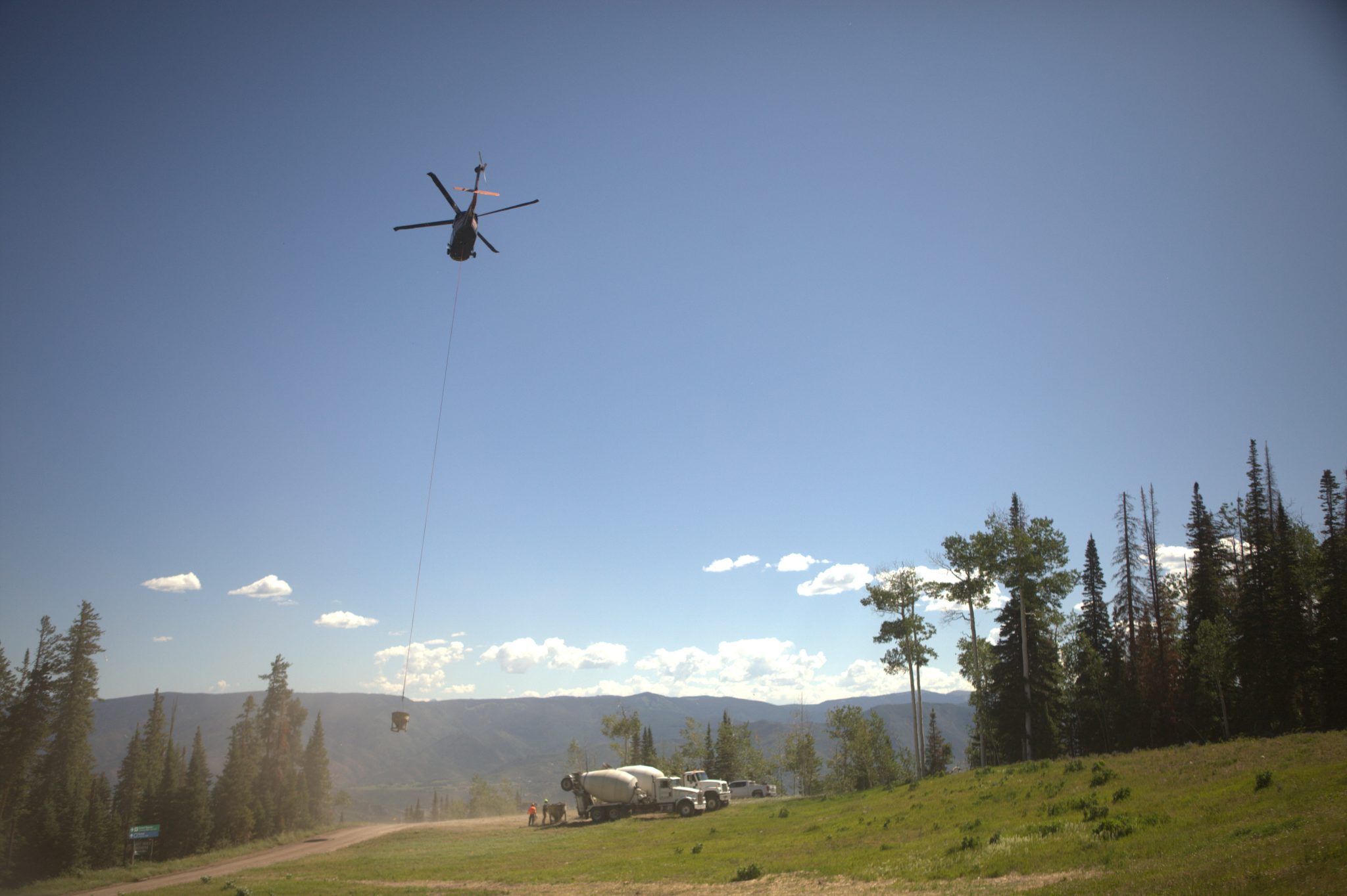 Nearly 500,000 pounds of concrete dropped by helicopter for new ...