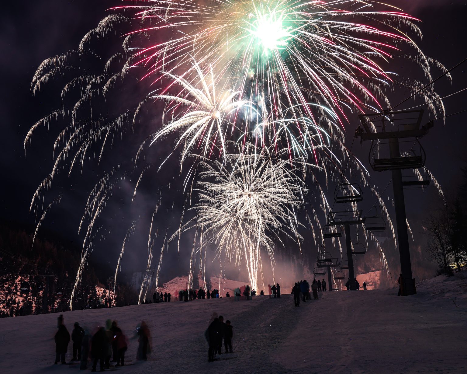 PHOTOS: Fireworks help bring the New Year to Aspen Mountain ...