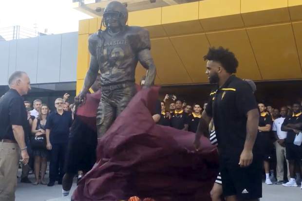 Arizona State unveils Tillman statue at Sun Devil Stadium ...