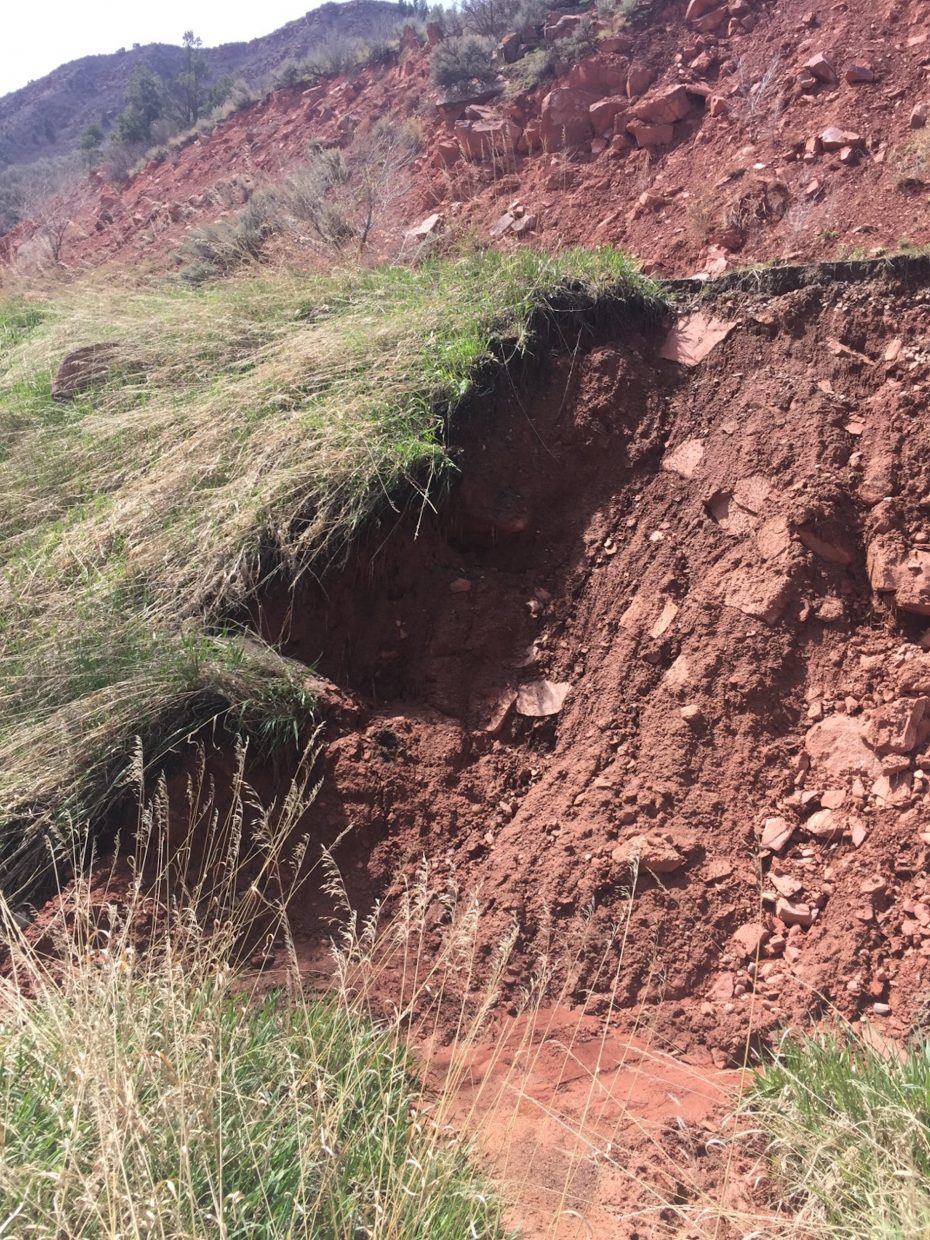 South Midland reduced to one lane due to collapsed slope ...