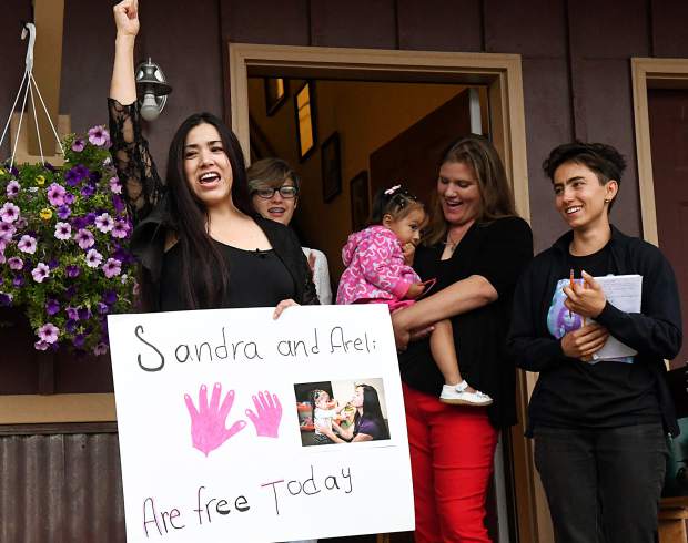 After 10 months of living in sanctuary, Sandra Lopez returns to her ...