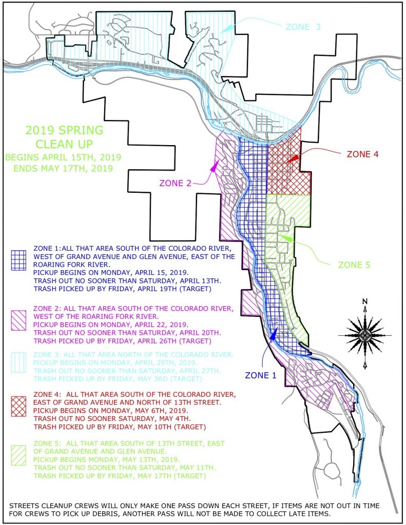 Zones, trash pickup dates announced for Glenwood Springs’ annual spring ...