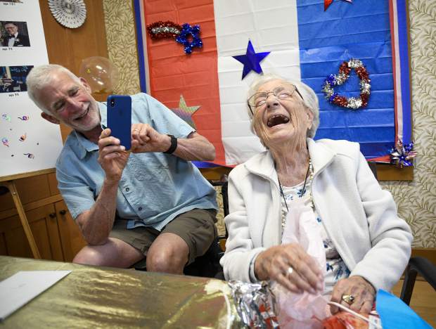 Chateau at Rifle resident Matty Baker celebrates 104 years ...