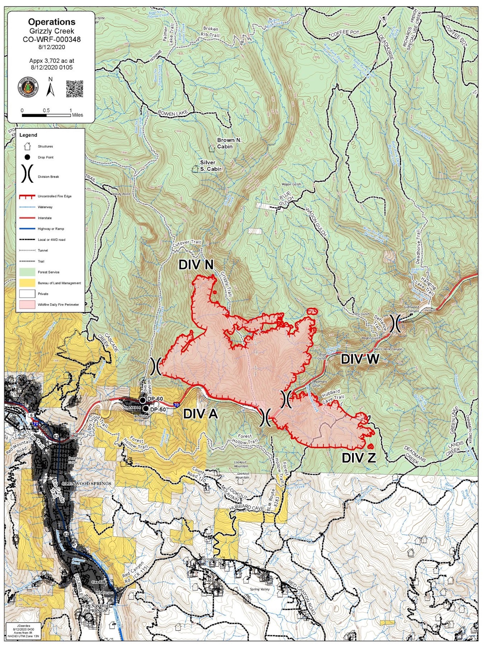 UPDATE: Grizzly Creek Fire grows to 4,600 acres, advances to west into ...