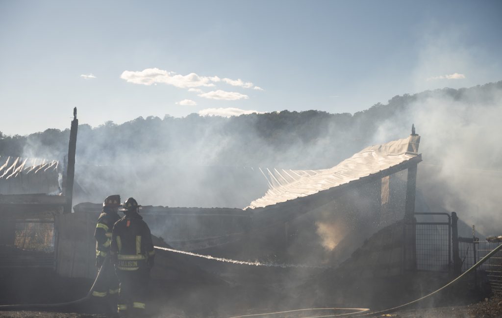 PHOTOS: Firefighters battle structure fire near Harvey Gap State Park ...