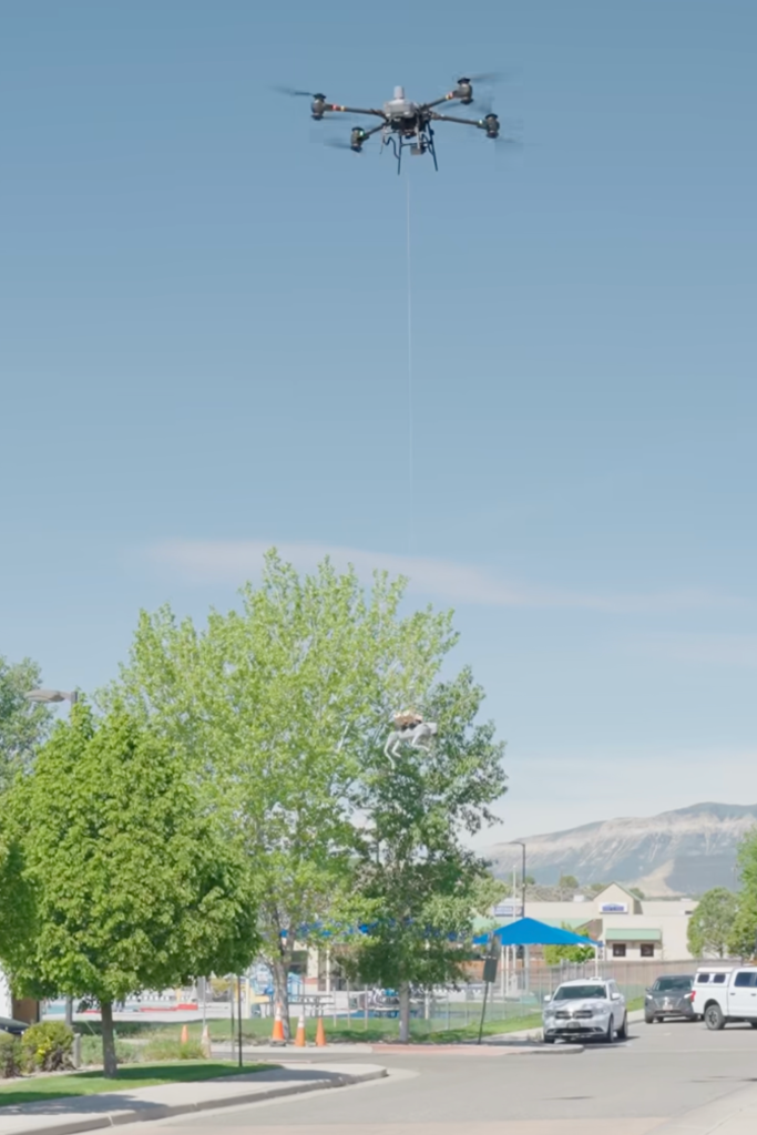 Robotic dog and drone deliver donuts to Rifle Police Department in ...