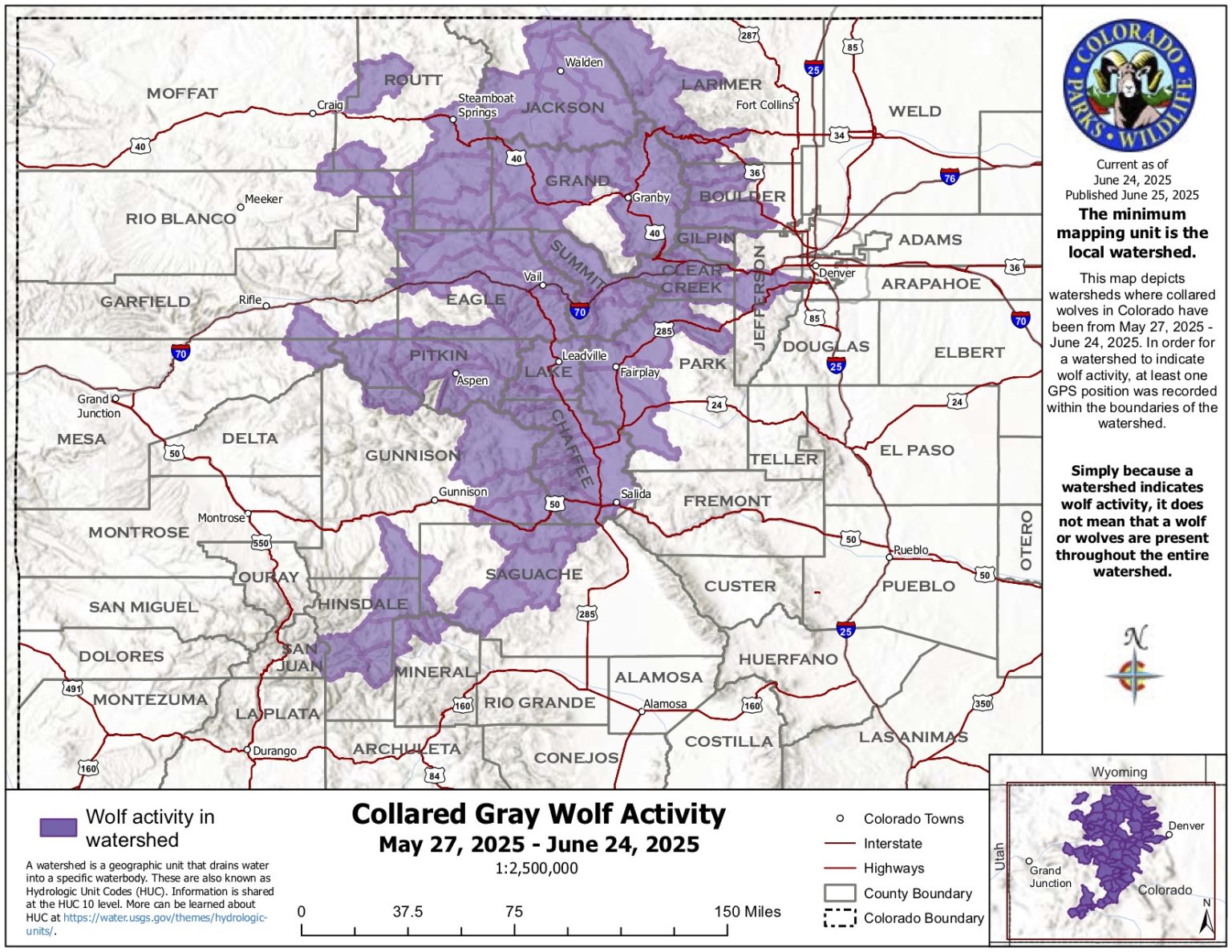 A look at where Colorado’s collared gray wolves explored this June ...