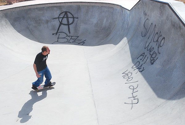 Skatepark covered with graffiti | VailDaily.com
